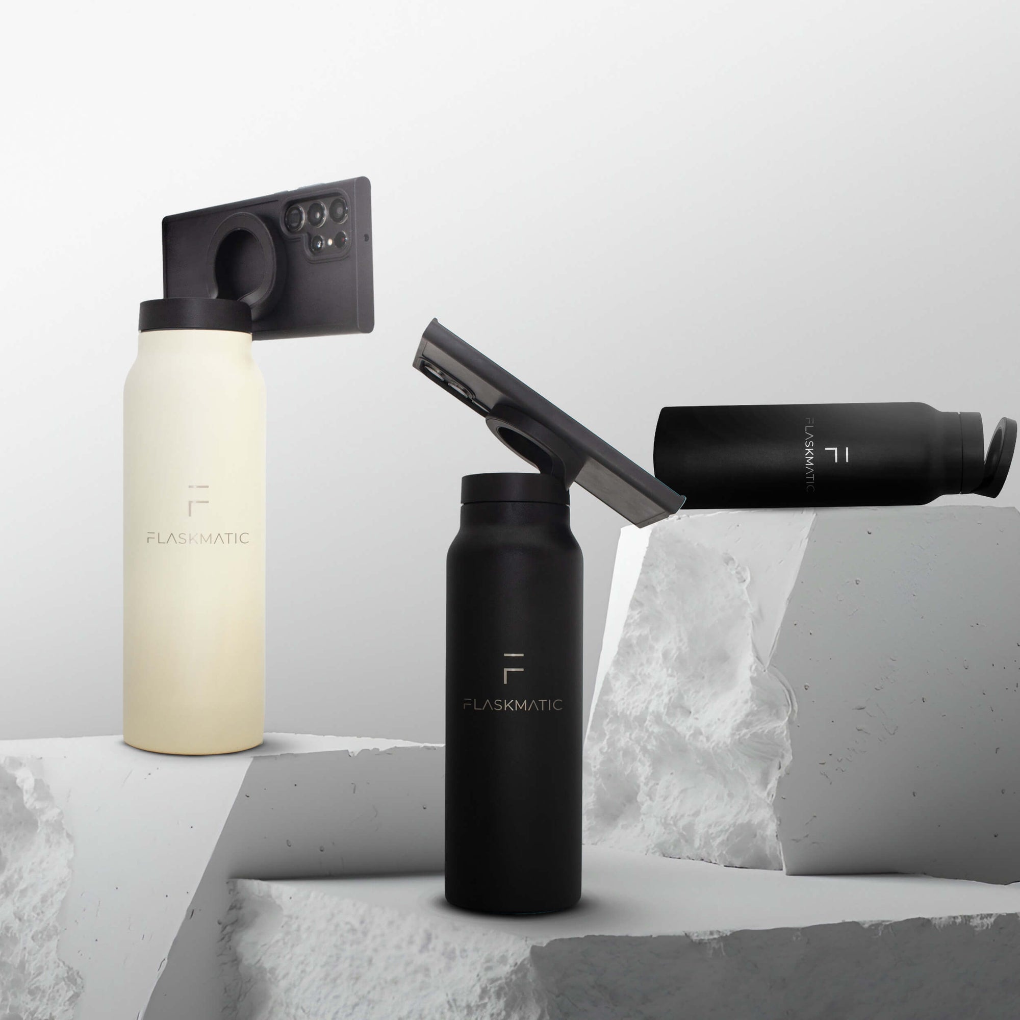 Premium Water Bottle with MagSafe Compatible Phone Grip